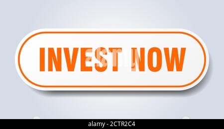 invest now button. rounded sign isolated on white background Stock ...