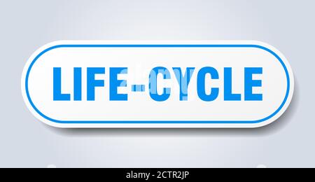 life-cycle button. rounded sign isolated on white background Stock ...