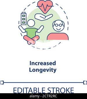 Increased longevity concept icon Stock Vector Image & Art - Alamy