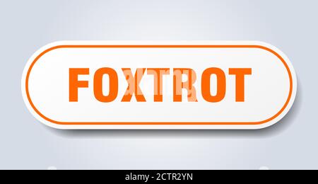 foxtrot sign. rounded isolated sticker. white button Stock Vector Image ...