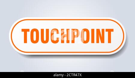 touchpoint sign. rounded isolated sticker. white button Stock Vector ...