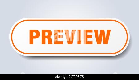 preview button. rounded sign isolated on white background Stock Vector ...