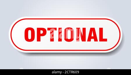 optional sign. rounded isolated sticker. white button Stock Vector ...