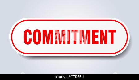 commitment sign. rounded isolated sticker. white button Stock Vector ...
