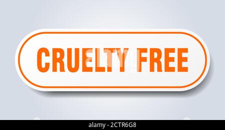 cruelty free sign. rounded isolated sticker. white button Stock Vector ...