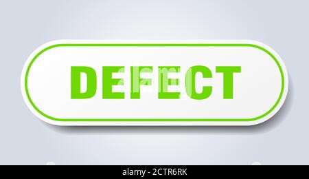 defect sign. rounded isolated sticker. white button Stock Vector Image & Art - Alamy