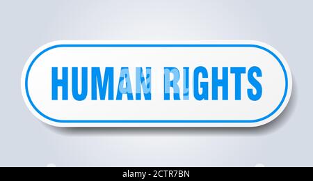 human rights sign. rounded isolated sticker. white button Stock Vector ...
