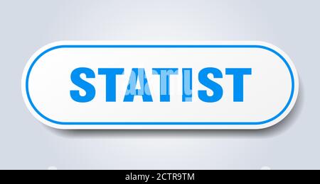statist sign. rounded isolated sticker. white button Stock Vector Image ...