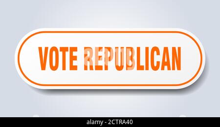 vote republican sign. rounded isolated sticker. white button Stock ...