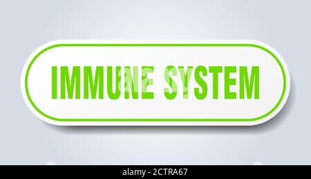 immune system sign. rounded isolated sticker. white button Stock Vector ...
