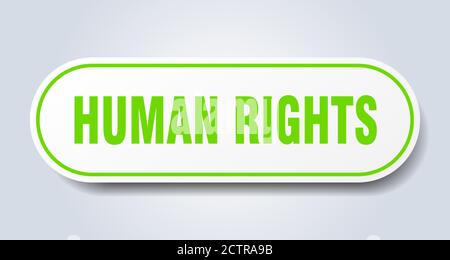 human rights sign. rounded isolated sticker. white button Stock Vector ...