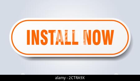 install now sign. rounded isolated sticker. white button Stock Vector ...