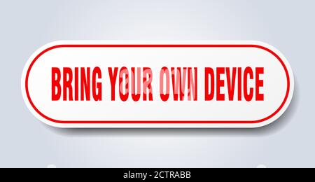 bring your own device button. rounded sign isolated on white background Stock Vector Image & Art ...