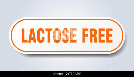 lactose free sign. rounded isolated sticker. white button Stock Vector ...