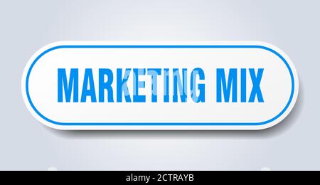 marketing mix button. rounded sign isolated on white background Stock ...