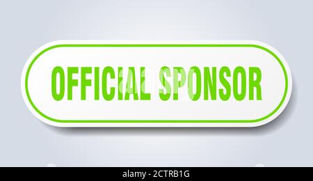 official sponsor sign. rounded isolated sticker. white button Stock ...