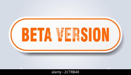 beta version sign. rounded isolated sticker. white button Stock Vector ...