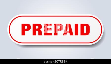 prepaid button. rounded sign isolated on white background Stock Vector ...
