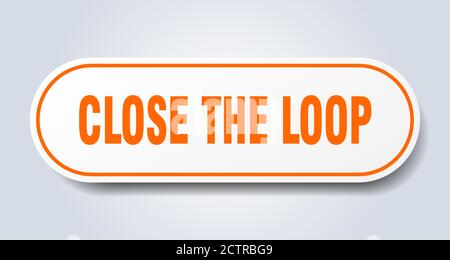 close the loop button. rounded sign isolated on white background Stock ...