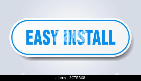 easy install button. rounded sign isolated on white background Stock ...