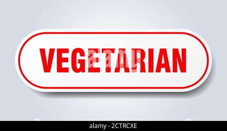 vegetarian sign. rounded isolated sticker. white button Stock Vector ...
