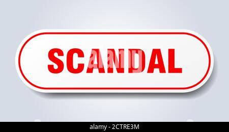 scandal sign. rounded isolated sticker. white button Stock Vector Image ...