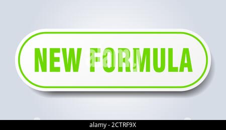 new formula sign. rounded isolated sticker. white button Stock Vector ...
