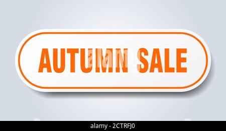 autumn sale sign. rounded isolated sticker. white button Stock Vector ...