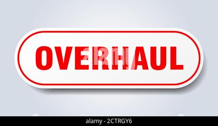 overhaul red 3d square isolated speech bubble Stock Vector Image & Art ...