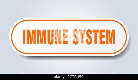 immune system sign. rounded isolated sticker. white button Stock Vector ...