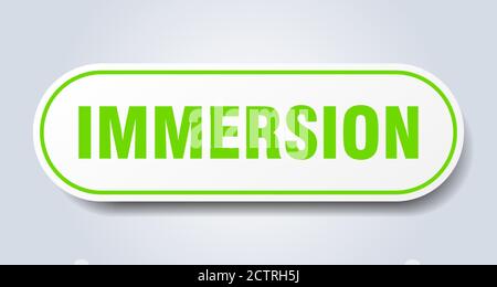 immersion sign. rounded isolated sticker. white button Stock Vector ...