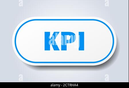 kpi sign. rounded isolated sticker. white button Stock Vector Image ...