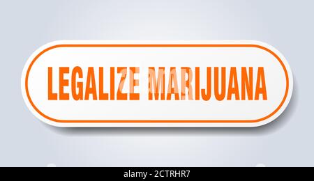 legalize marijuana sign. rounded isolated sticker. white button Stock ...