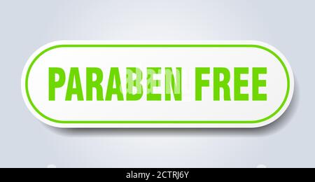 paraben free sign. rounded isolated sticker. white button Stock Vector ...