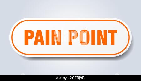 pain point sign. rounded isolated sticker. white button Stock Vector ...