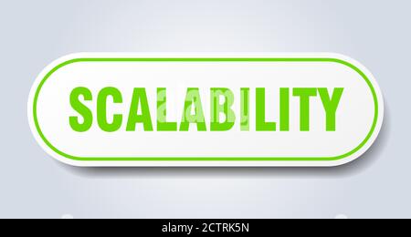 scalability sign. rounded isolated sticker. white button Stock Vector Image & Art - Alamy