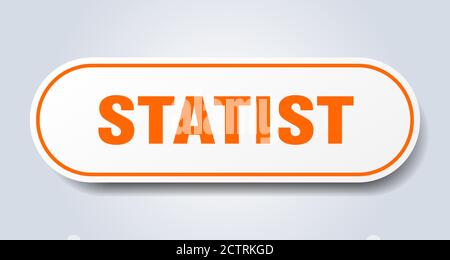 statist orange 3d square isolated speech bubble Stock Vector Image ...