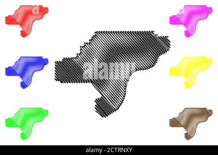 Clark County (Indiana) outline map set Stock Vector Image & Art - Alamy