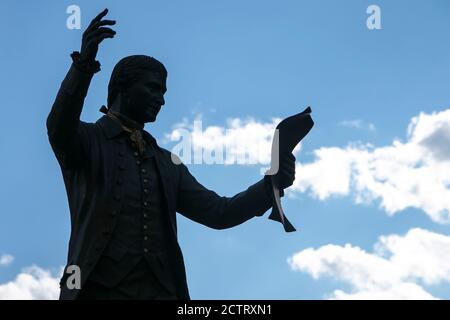 Statue of Colonel John Neilson reading the Declaration of Independence ...