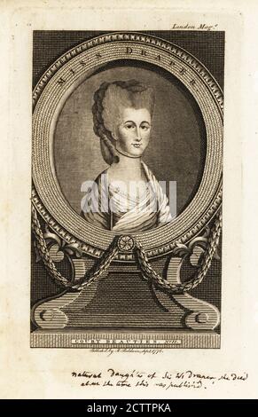 Miss Draper, With handwritten note, Natural daughter of Sir William ...