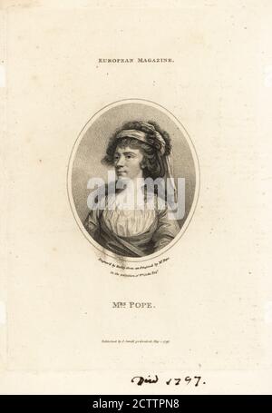 Elizabeth Pope (Miss Younge, 1740-1797), English actress, as Zara (the ...