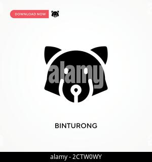 Binturong Simple vector icon. Modern, simple flat vector illustration ...