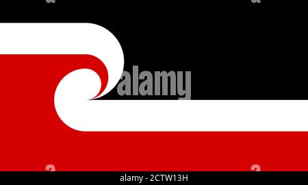 Tino Rangatiratanga official national Maori flag Stock Photo - Alamy