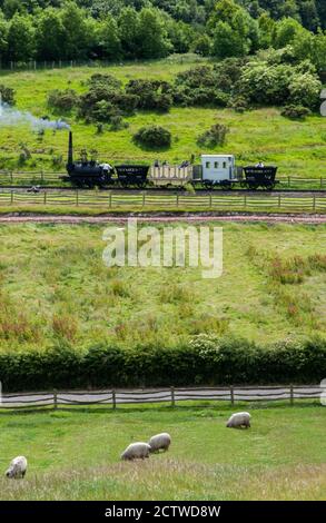 Steam Elephant Locomotive at Beamish Open Air Museum Stock Photo - Alamy
