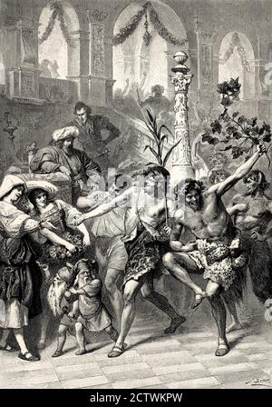 first act, the Florentine carnival, Faust II, by Johann Wolfgang von ...