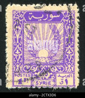 SYRIA - CIRCA 1946: stamp printed by Syria, shows Arab Horse, circa ...