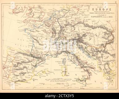 Map of Europe in 1812 Stock Photo - Alamy