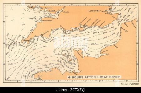 English Channel currents 6 hours after high water at Dover. ADMIRALTY ...