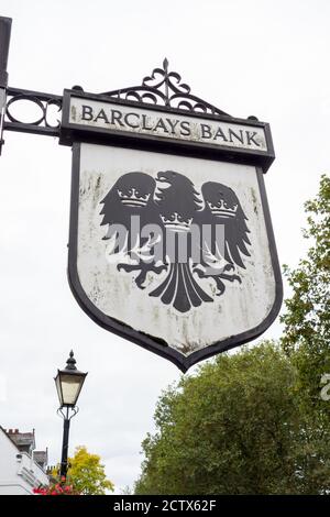 Vintage Barclays Bank Spread Eagle signage and logo, Richmond Green ...