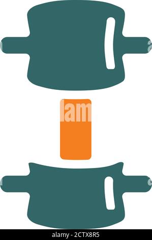 Vertebral compression fracture. Back pain. Human silhouette with ...